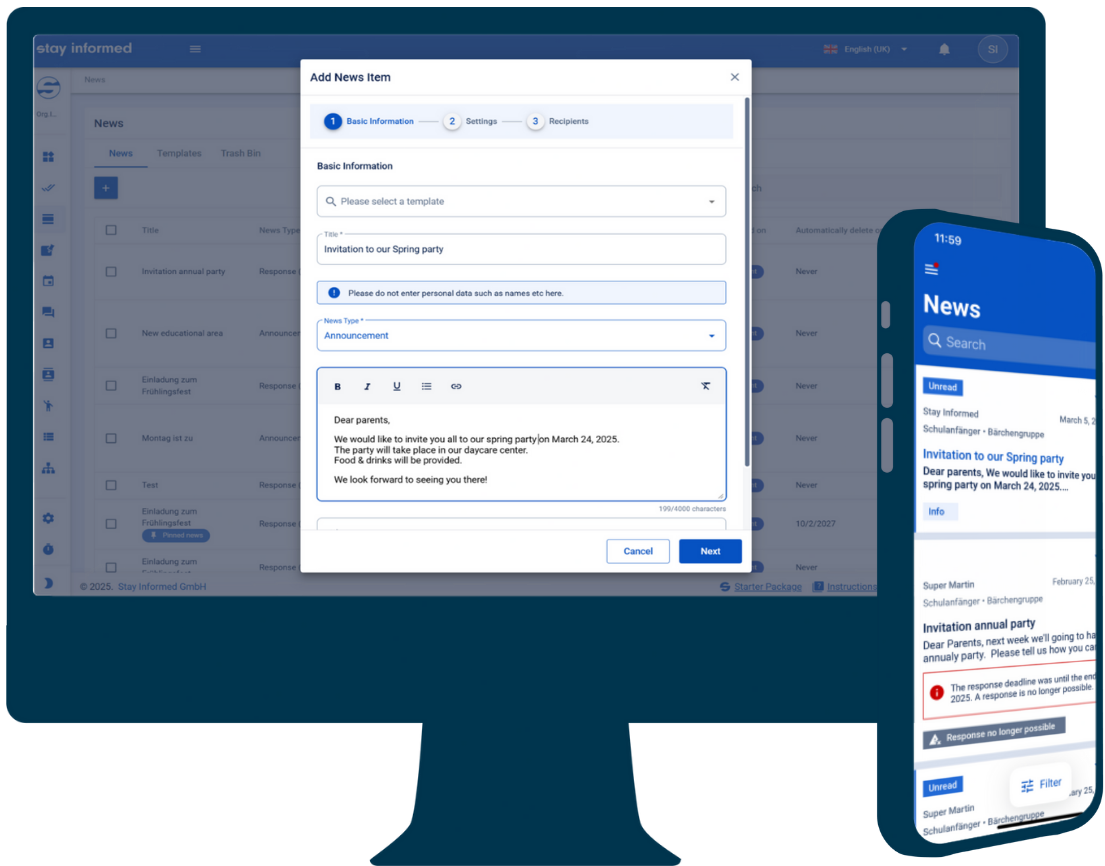 Digital Solution for Daycare Centers | Communication & Organization